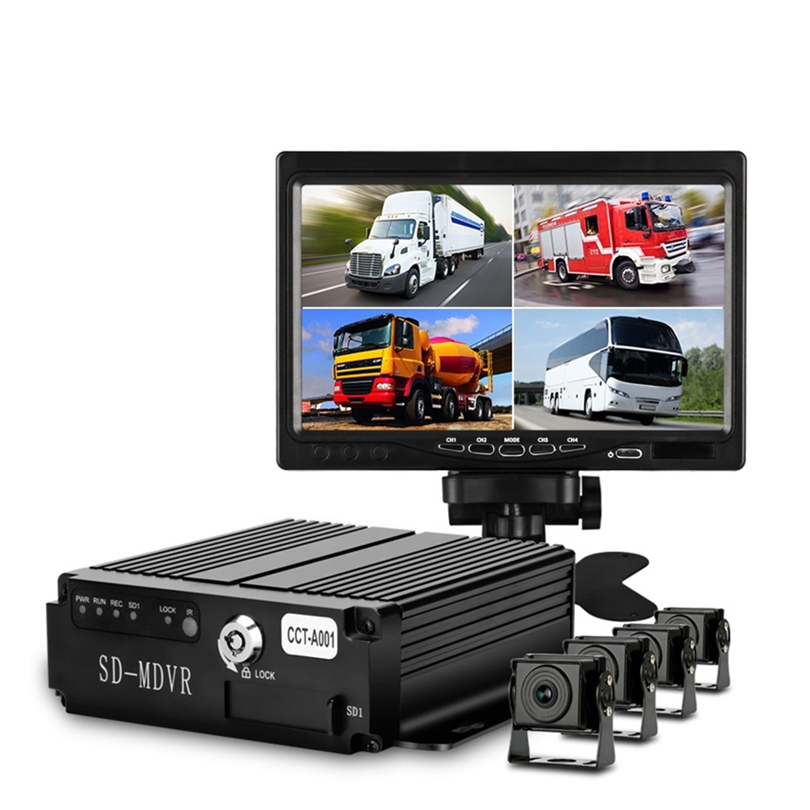 7 inch Truck DVR Driving Video Recorders 2 /4 Channel Black Box Backup ...