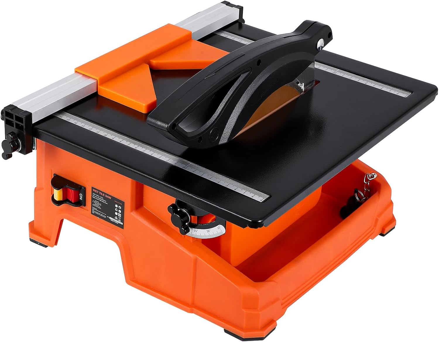 7 inch Wet Tile Saw, MERXENG 6500 RPM & Pure Copper Motor, Bevel cuts ...