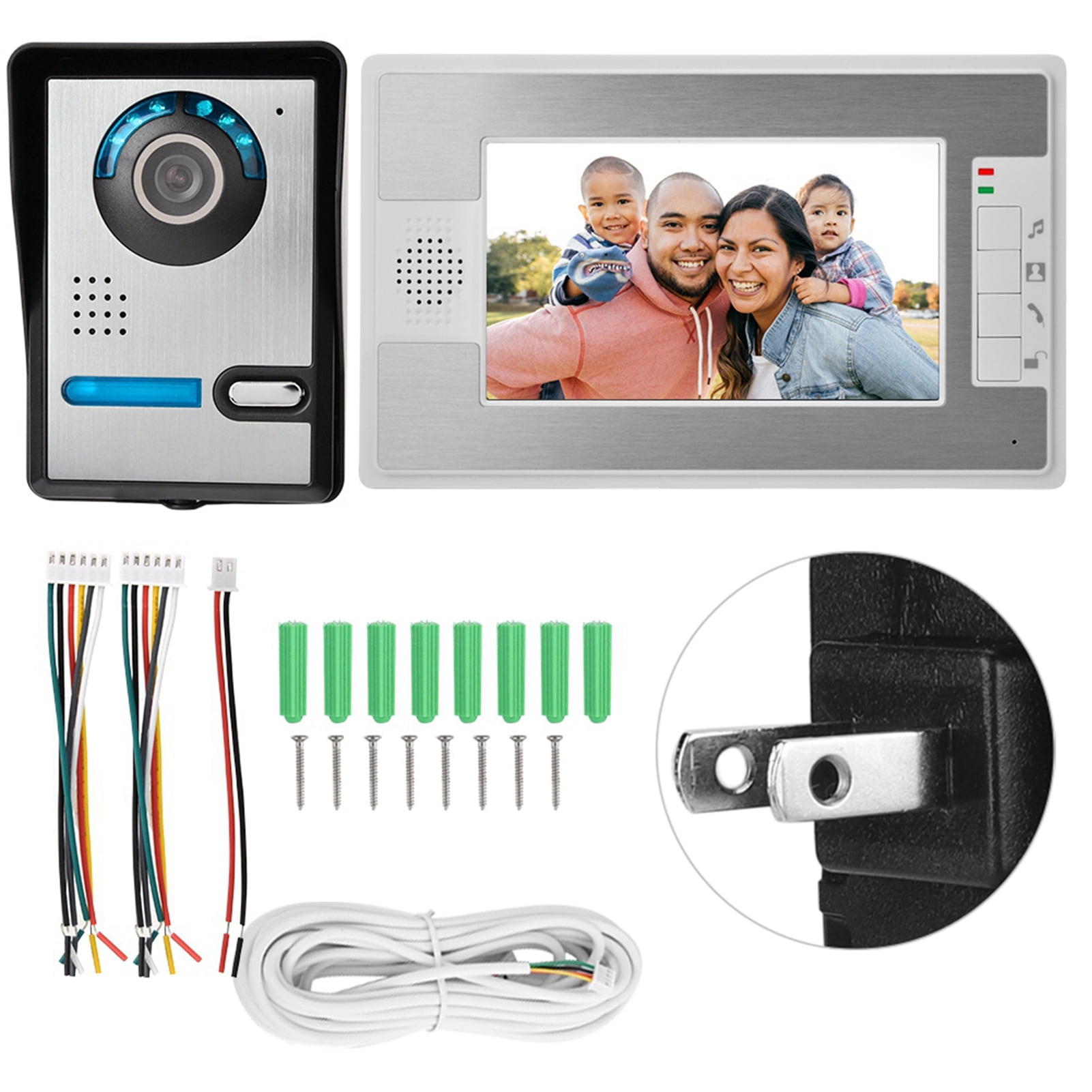 7 inch Wired Colorful Sreen Infrared Night Vision Water proof Visual ...