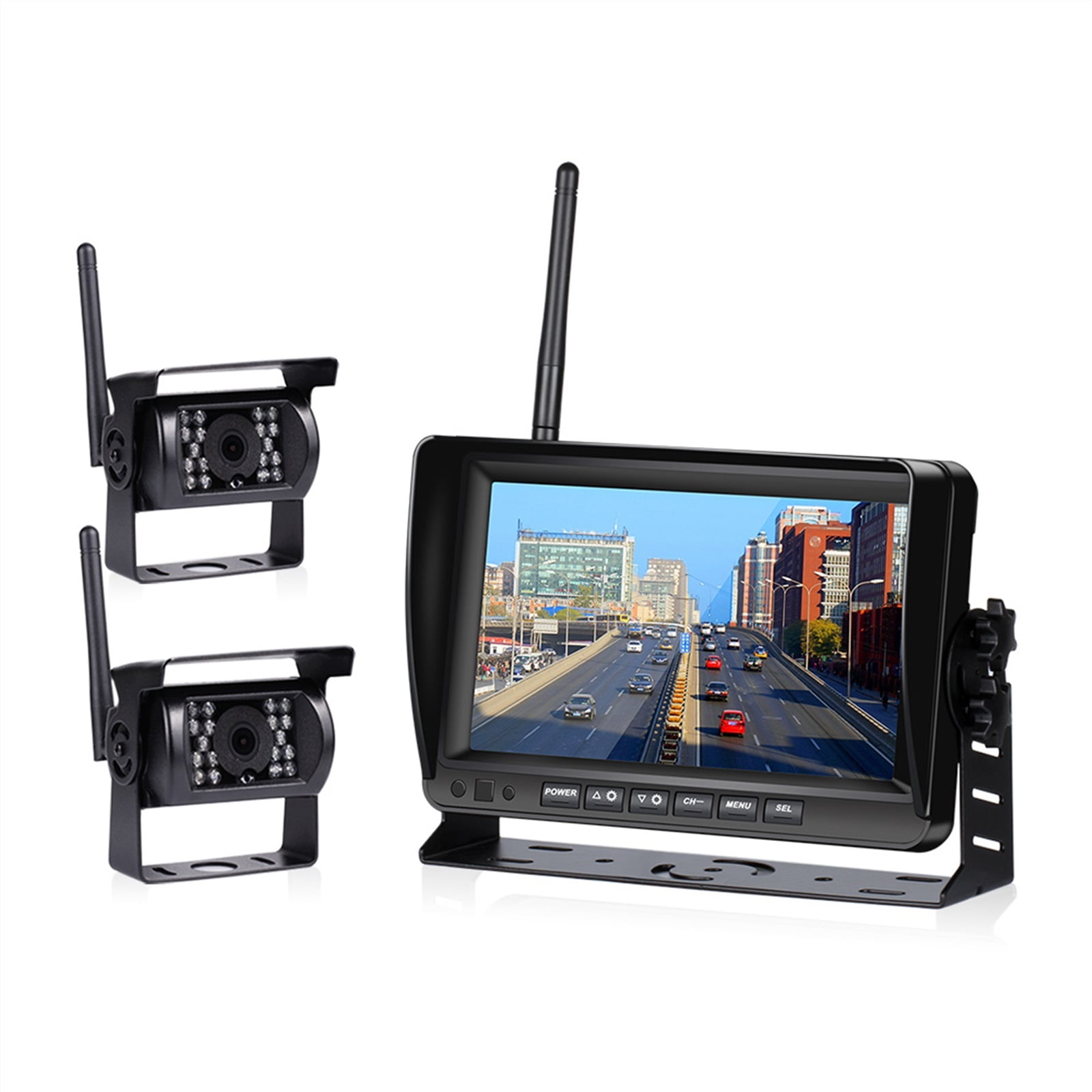 7 inch Wireless Car Monitor Truck Screen CMOS IR Night Vision Reverse ...