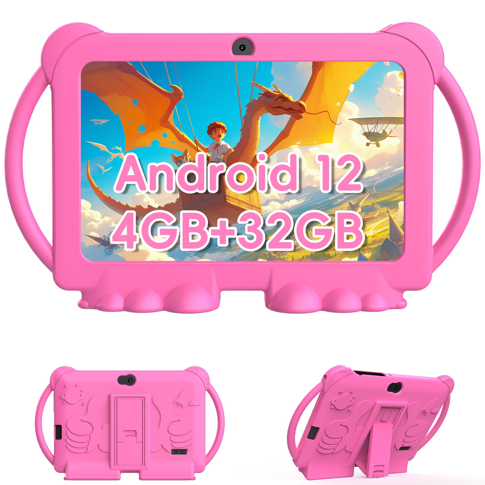 2024 Kids Tablet, 7 inch Android 12 Tablet for Kids, 4GB+32GB ROM+1TB ...