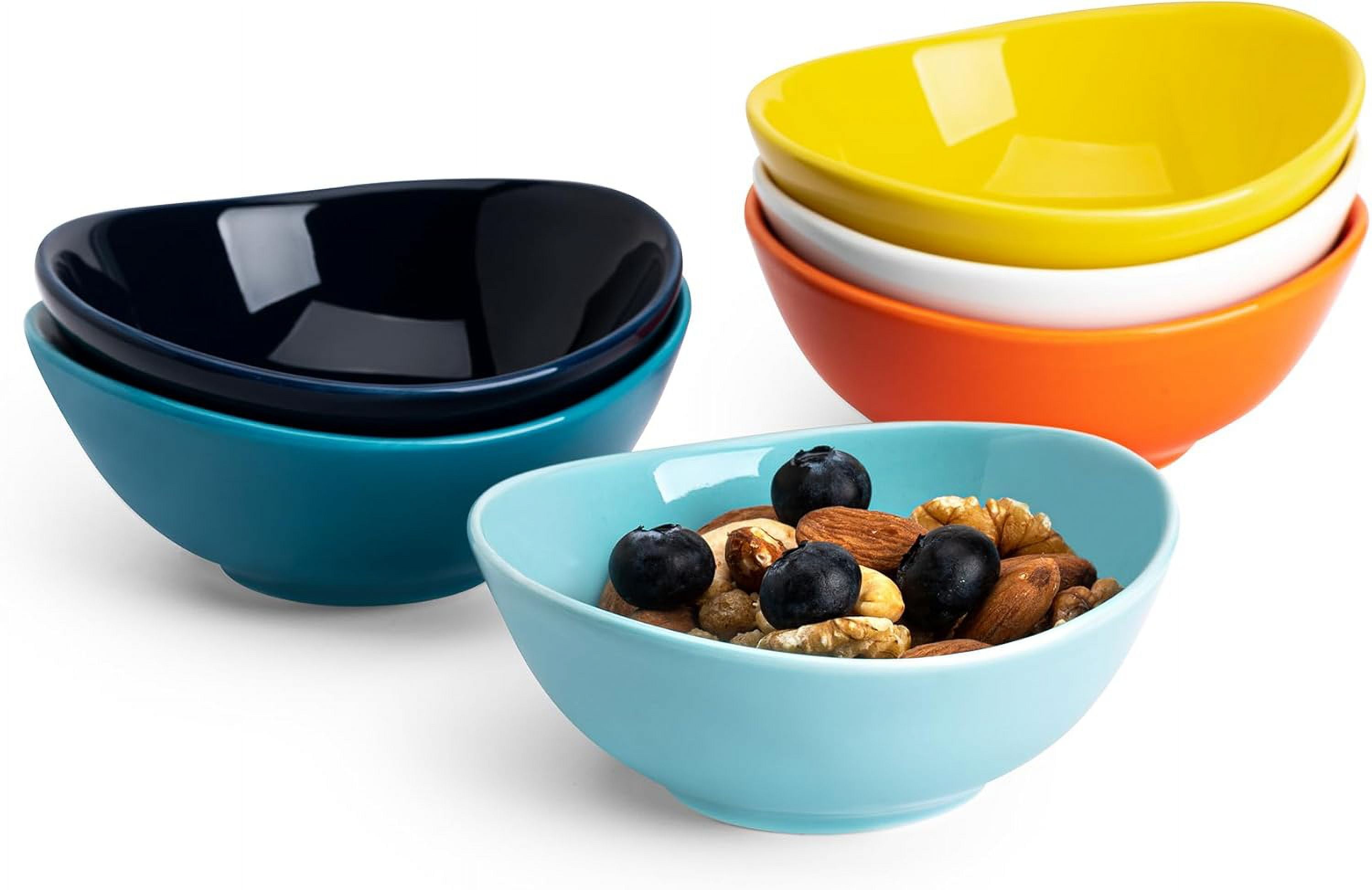 7 inch porcelain 28 ounce bowl set of 6 for soup | cereal | spaghetti ...