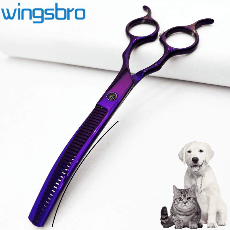 7 inches wingsbro Downward Curved Dog Grooming Scissors Shear for ...
