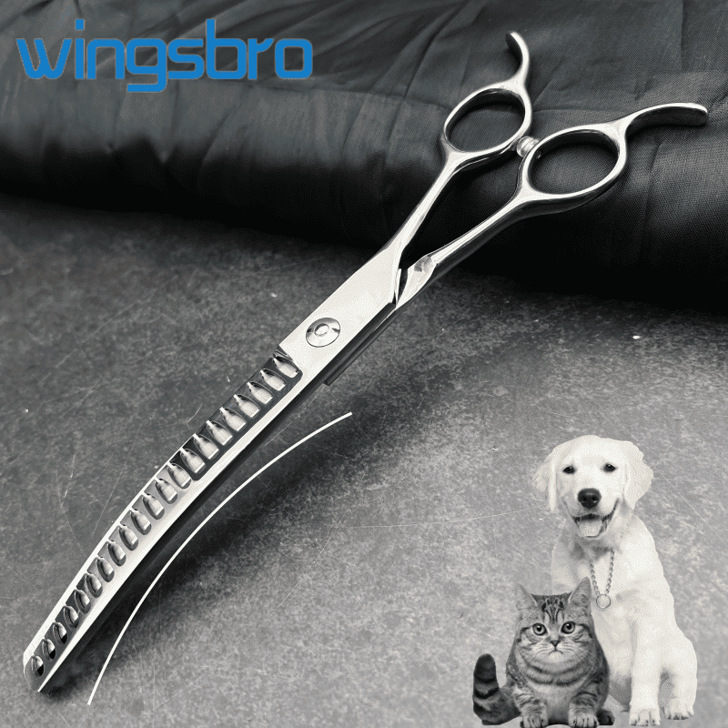 7 inches wingsbro Downward Curved Dog Grooming Scissors Shear for ...