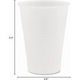 7 oz Clear Translucent Ribbed Plastic Cups, Case of 2500 Disposable PS ...