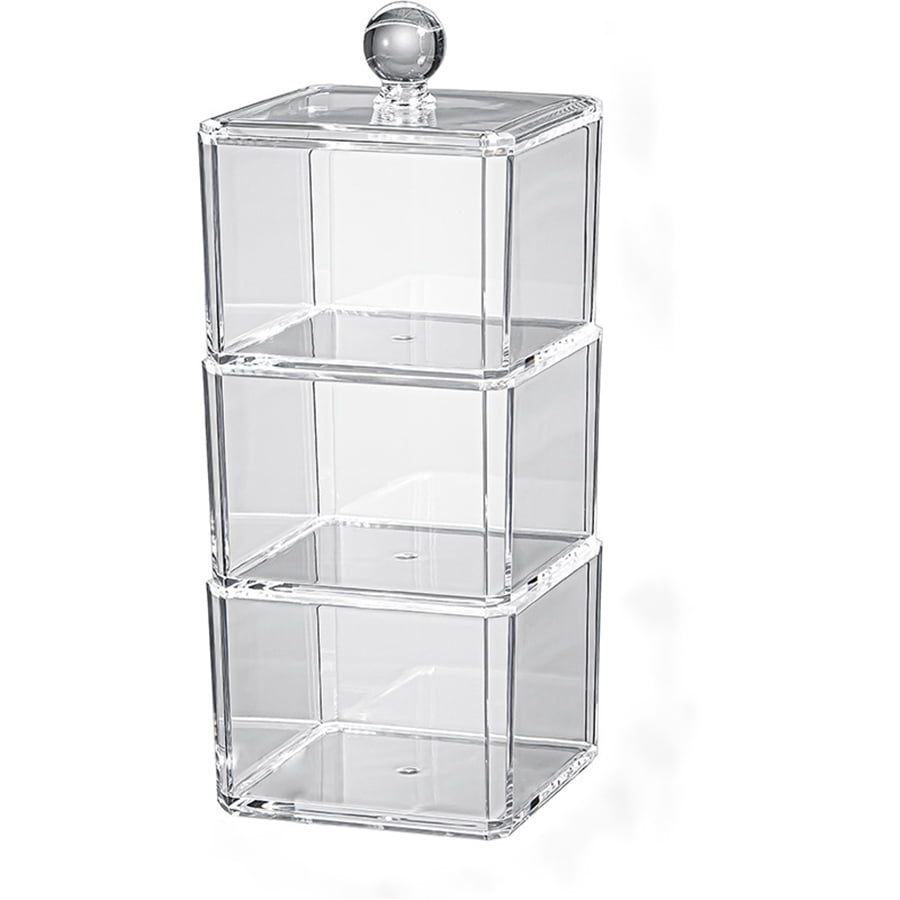 7 oz Cotton Swab Pad Holder, Cotton Swab Ball Dispenser, Bathroom ...