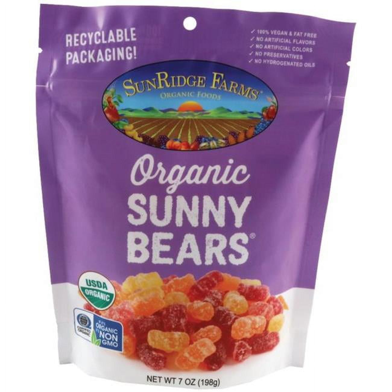 7 oz Organic Vegetarian Sunny Bears Gummy Candy - Walmart.com