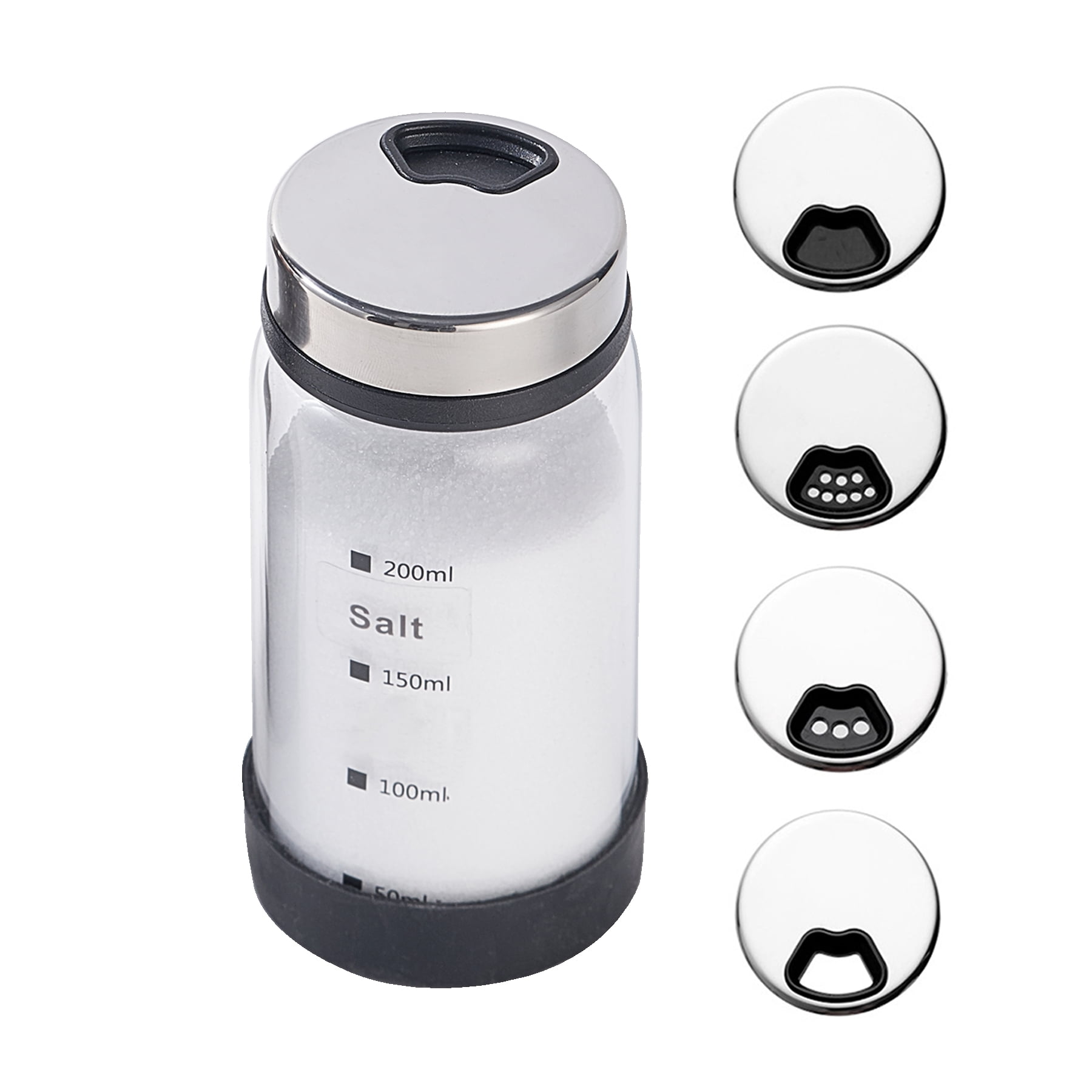 Verdental 7 oz Glass Salt Shaker with Adjustable Dispenser Seasoning ...