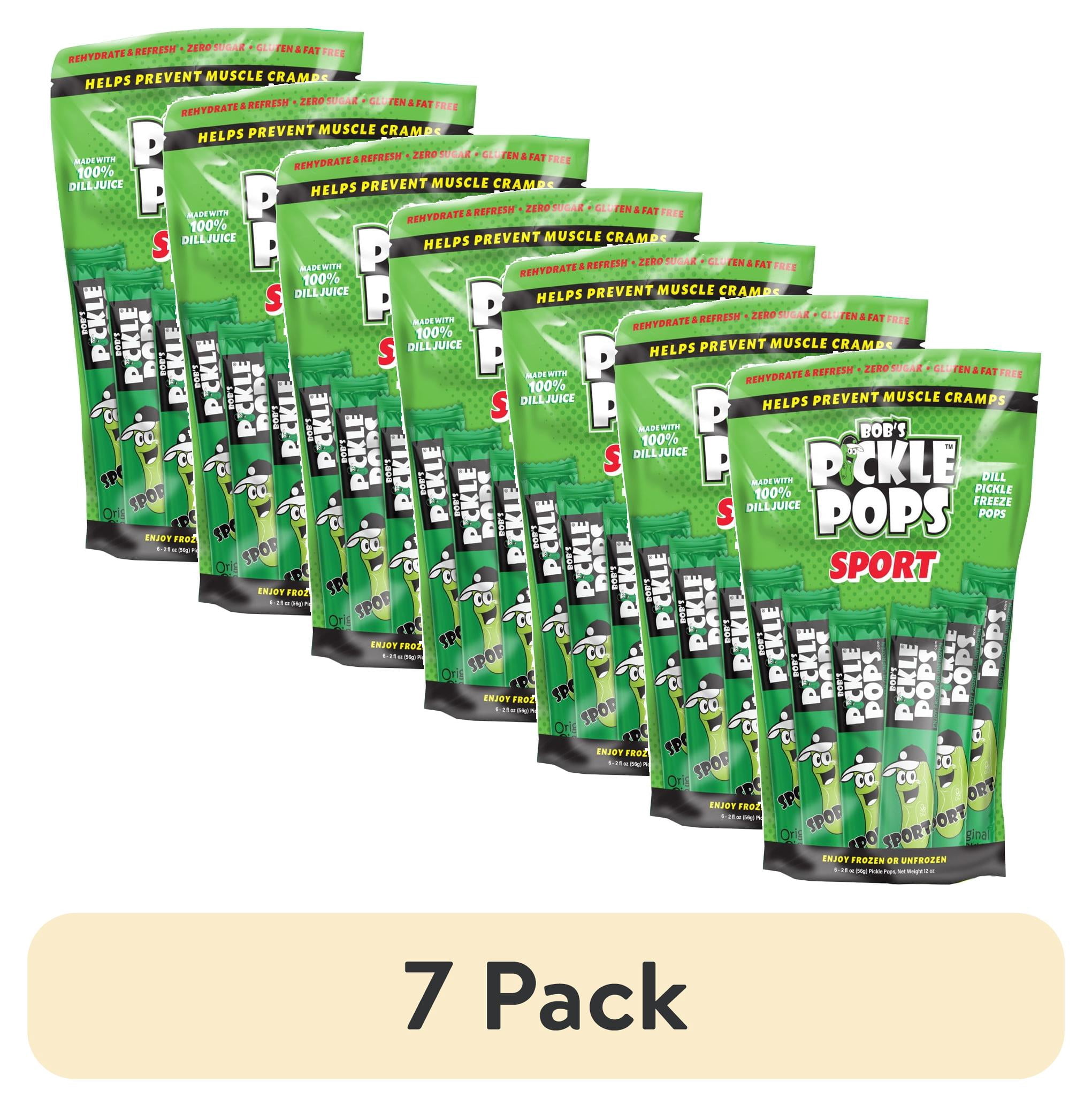 (7 pack) Bob's Pickle Pops, serving size 2 oz, 6 Count, easy tear open ...