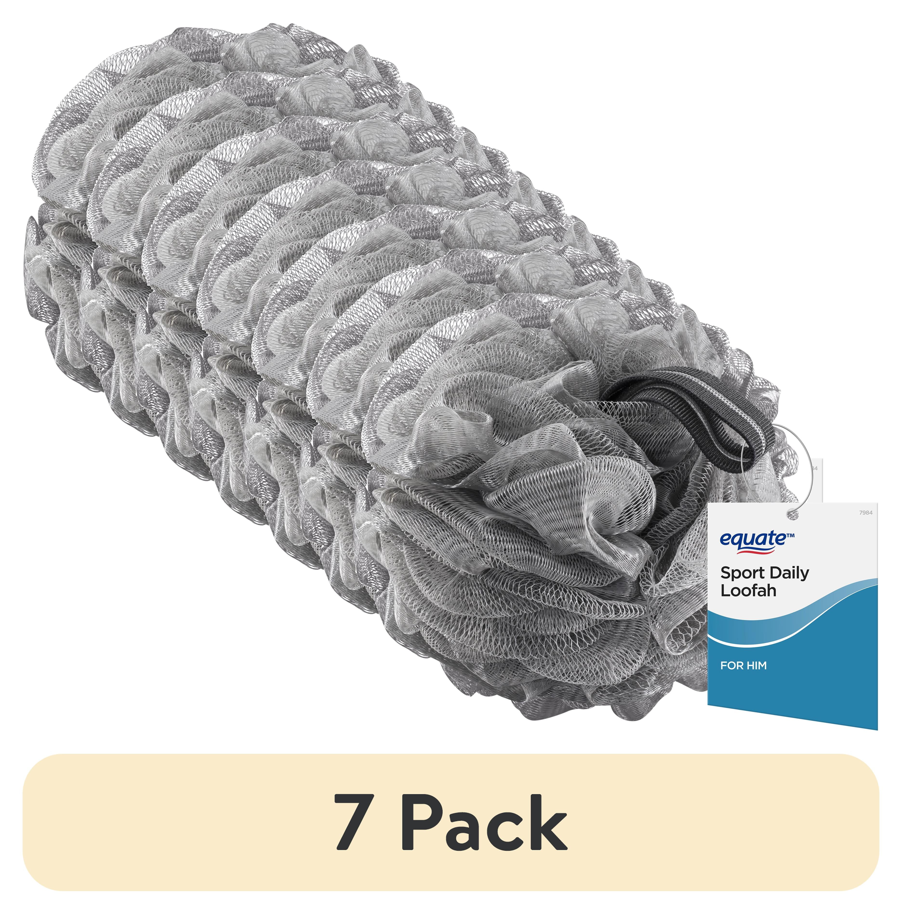 (7 pack) Equate Sport Loofah Bath Sponge Body Scrubber, Color May Vary ...