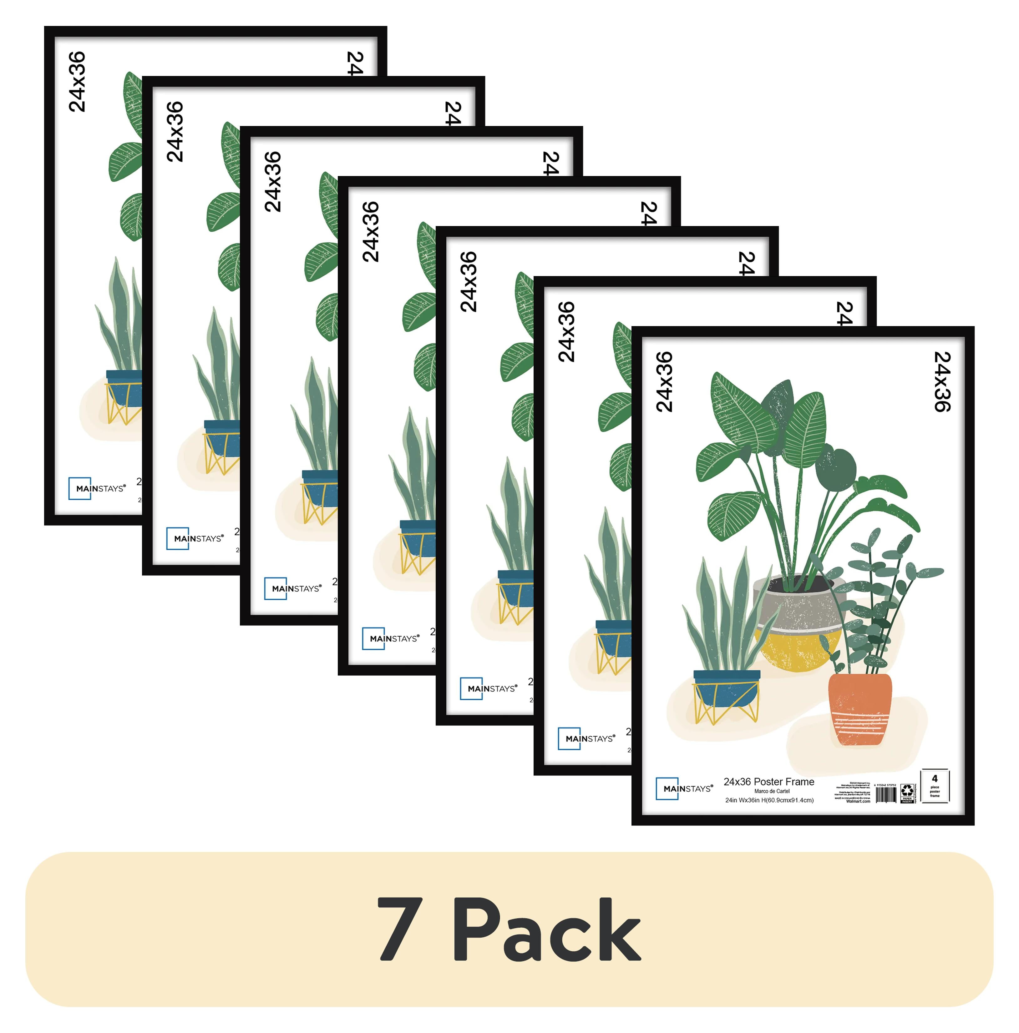 (7 pack) Mainstays 24x36 Basic Black Poster Frame - Walmart.com