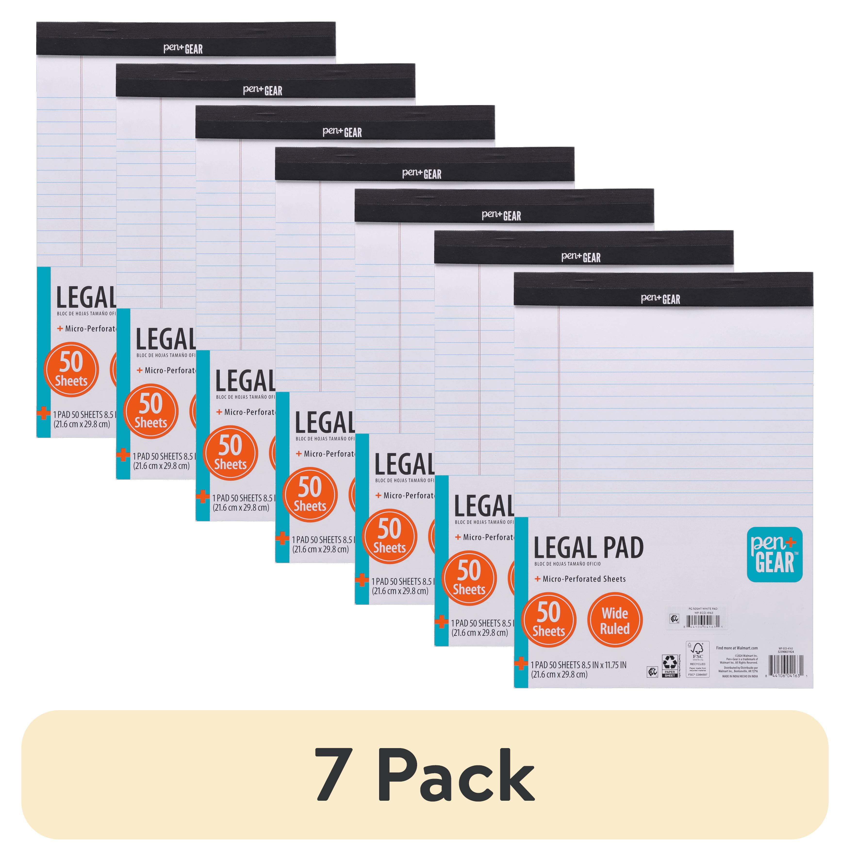 (7 pack) Pen + Gear Legal Pad, 8.5" x 11.75", 50 Sheets, Wide Ruled ...