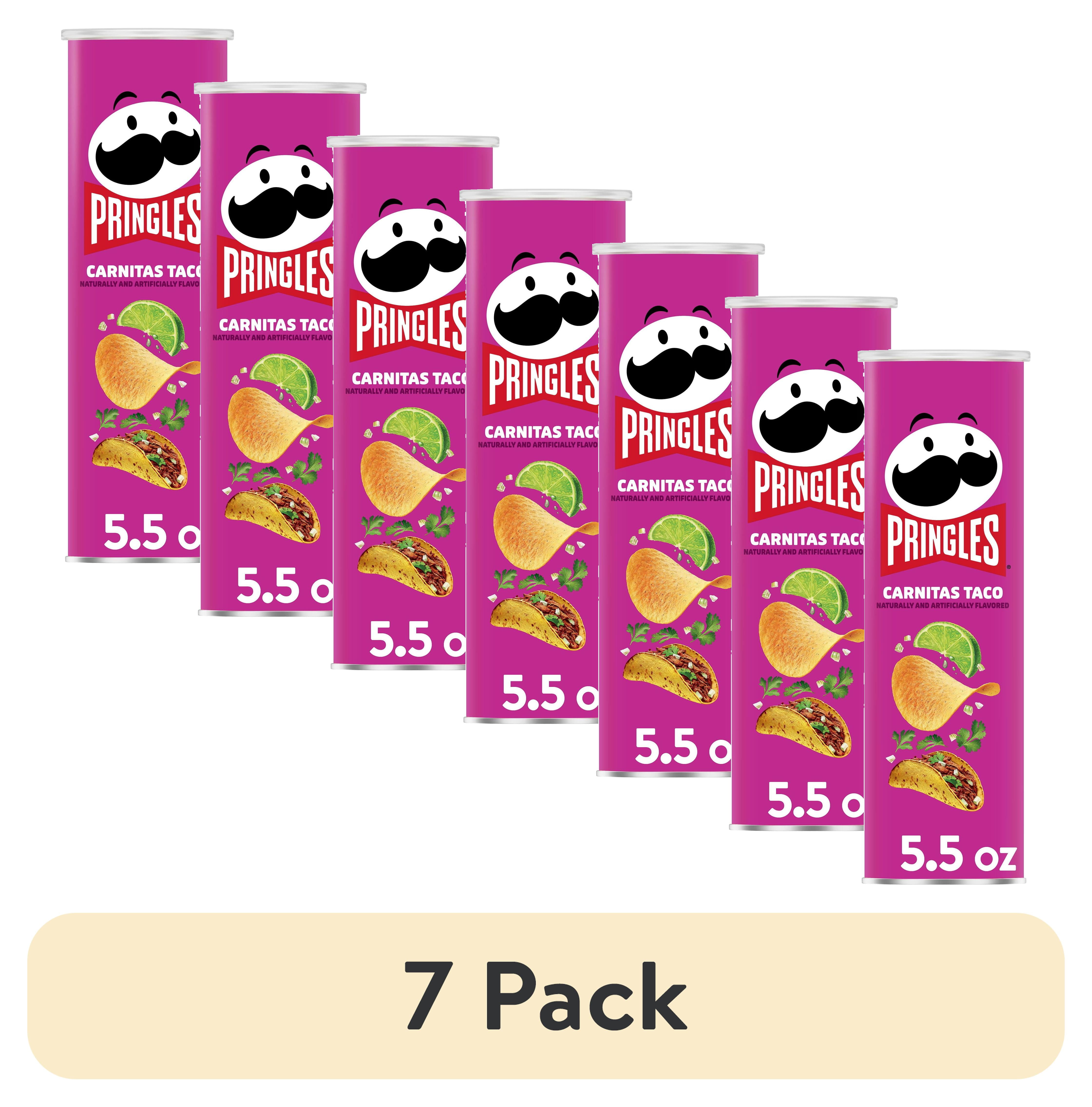 (7 pack) Pringles Carnitas Taco Potato Crisps Chips, Lunch Snacks, 5.5 ...