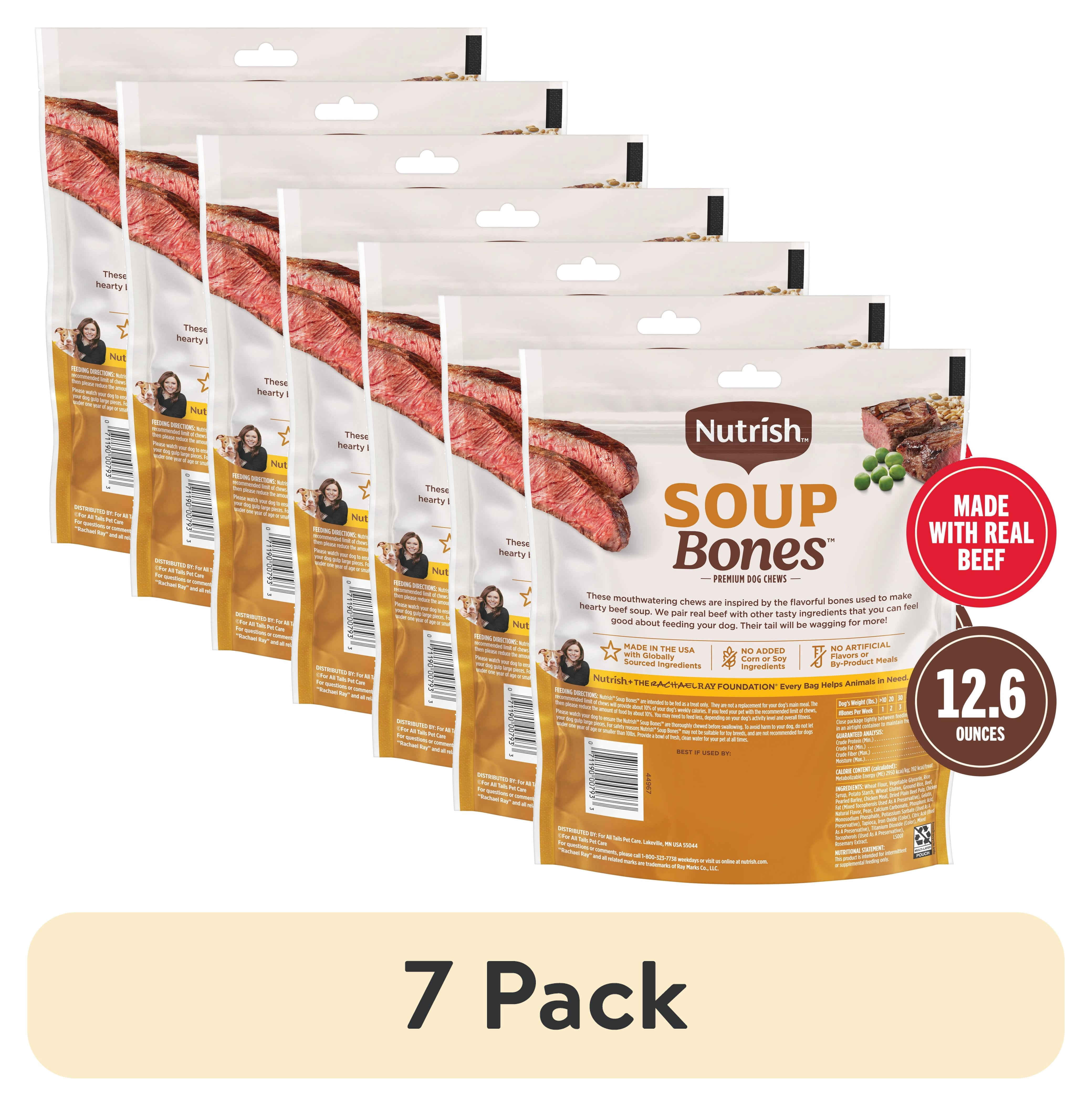 (7 pack) Nutrish Soup Bones Premium Dog Chews with Real Beef and Barley ...