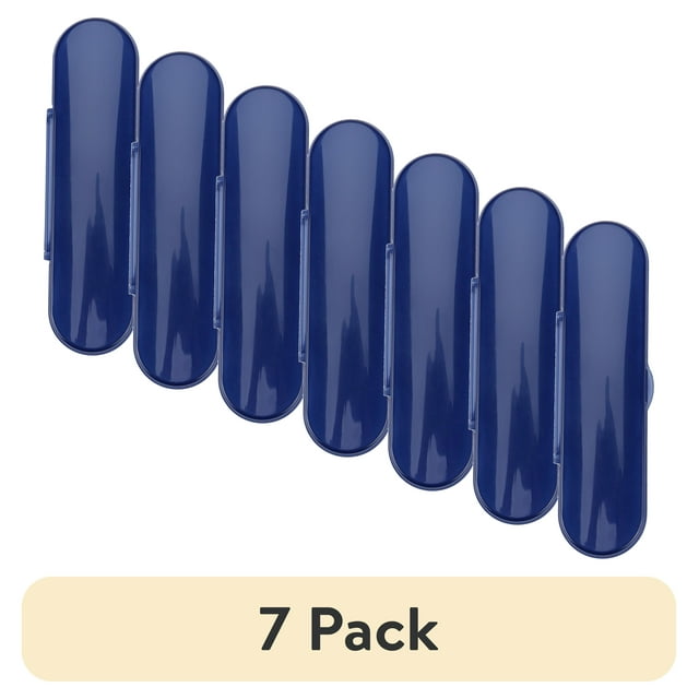 (7 pack) Your Zone 4 Count Blue Plastic Utensil Set with Fork, Spoon ...
