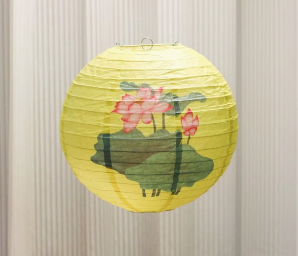 7 packs of classical bamboo traditional lampshades hand-painted paper ...