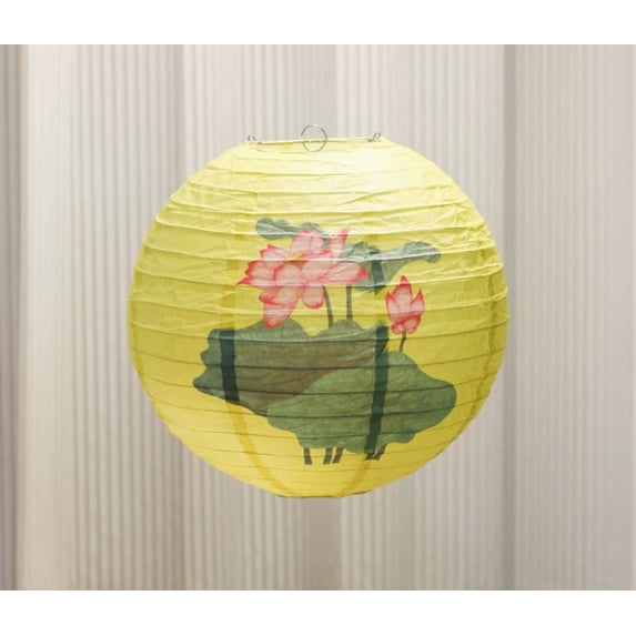 7 packs of classical bamboo traditional lampshades hand-painted paper ...