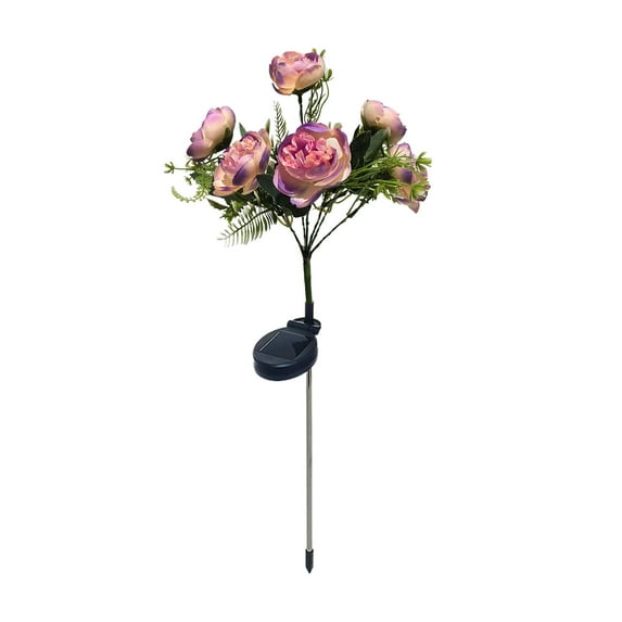 7 pcs Solar Camellia Garden Lights Lifelike Camellia Buds Warm White ...