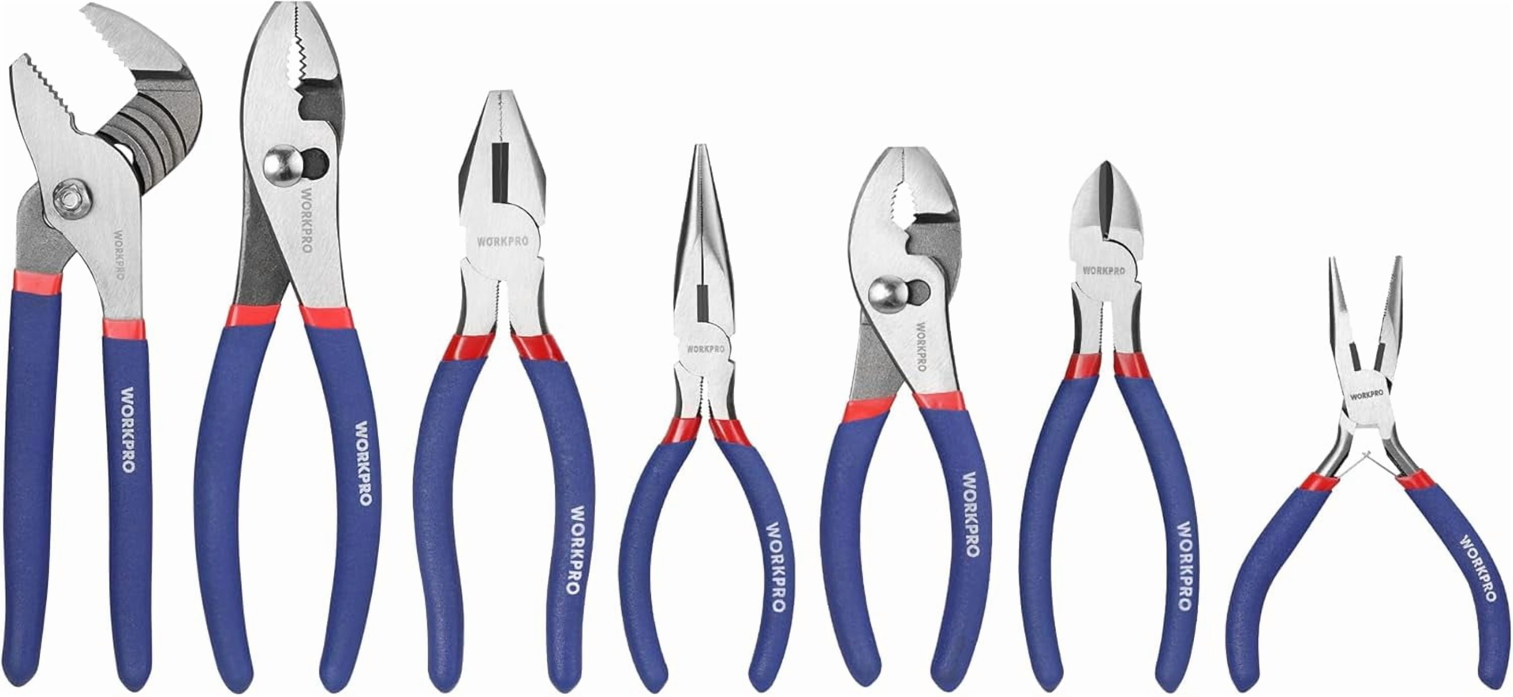 7-piece Pliers Set with Groove Joint, Long Nose, Slip Joint, Linesman ...