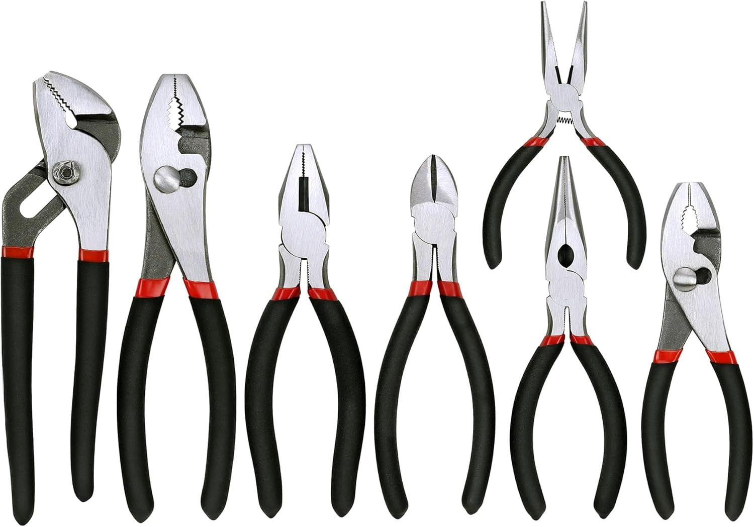 7-piece Utility Pliers Set, Includes Slip Joint, Long Nose, Diagonal ...