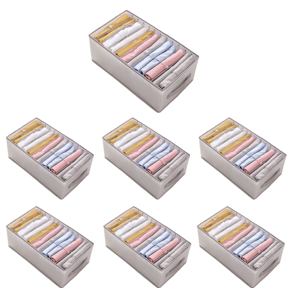 7-piece wardrobe storage box, foldable fabric storage box. Suitable for ...