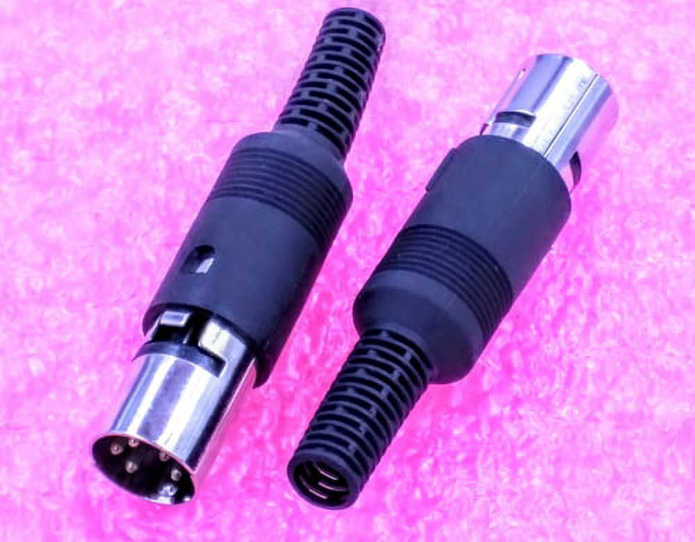 7-pin Male DIN connector, 270 Deg Pin pattern, Push-on Plastic Cover ...