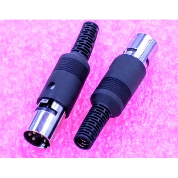 7-pin Male DIN connector, 270 Deg Pin pattern, Push-on Plastic Cover ...