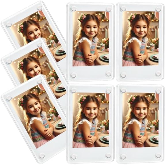 7 sets of magnetic photo frames, acrylic fridge magnetic photo frames ...