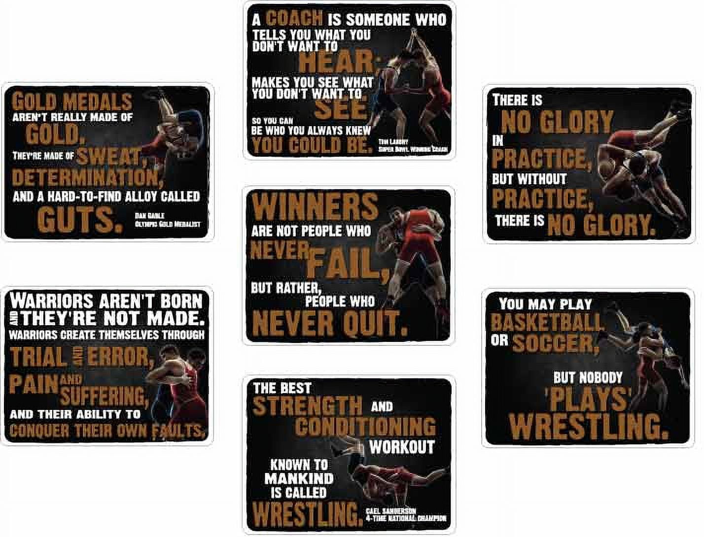7-sign wrestling room motivational signs made from PVC - Walmart.com