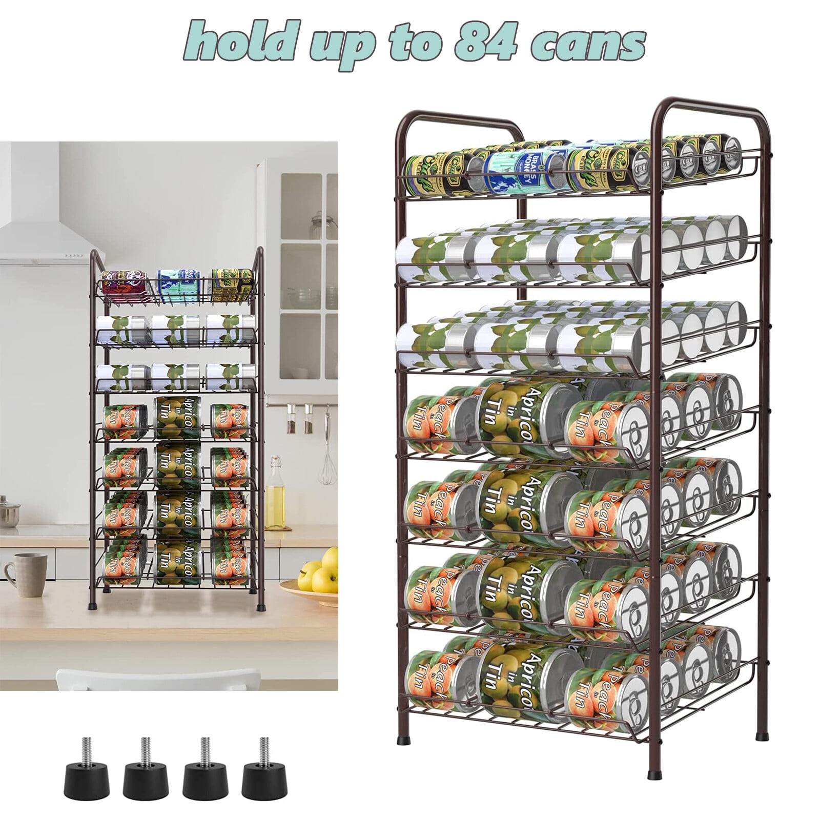 7-tier Can Organizer Can Dispenser Rack Can Holder for Kitchen Pantry ...