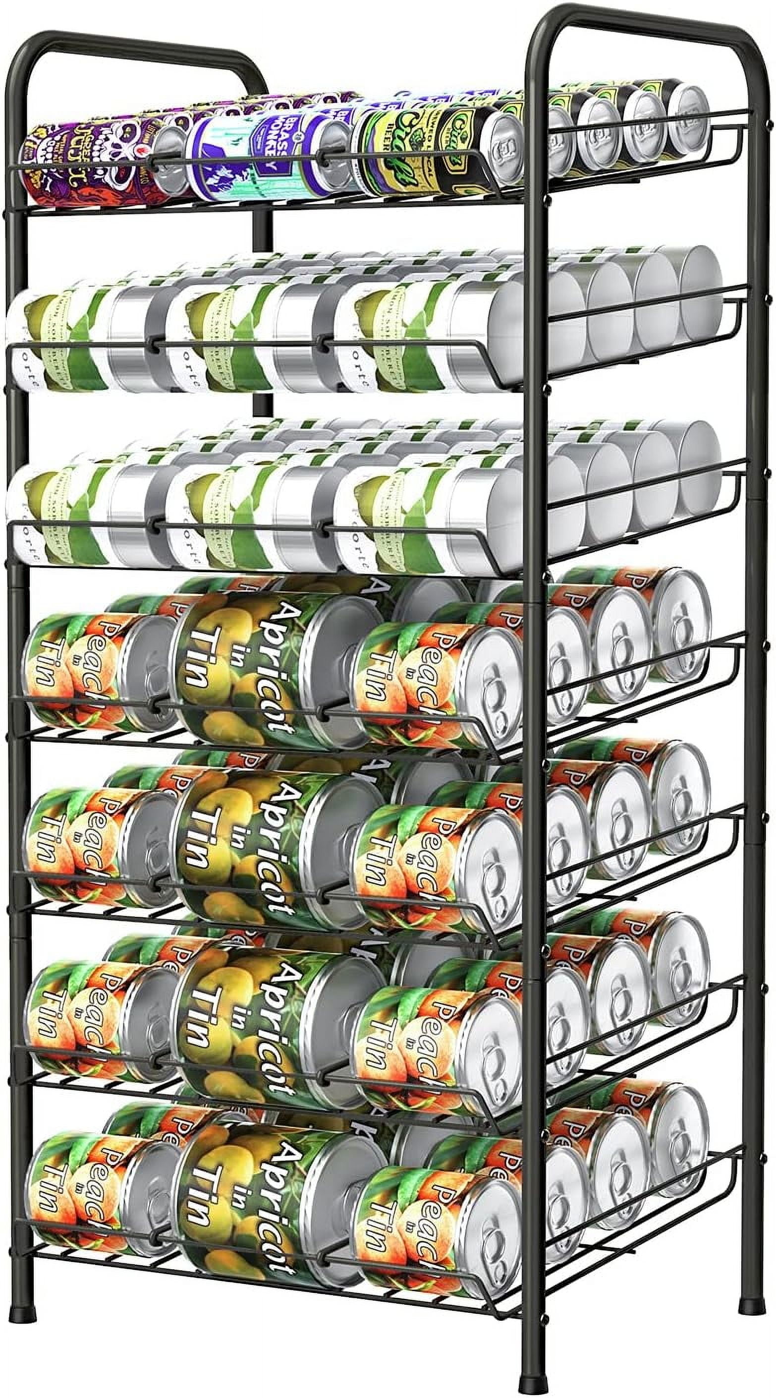 7-tier Can Organizer Rack for Pantry Metal Storage Dispenser Holds Up ...