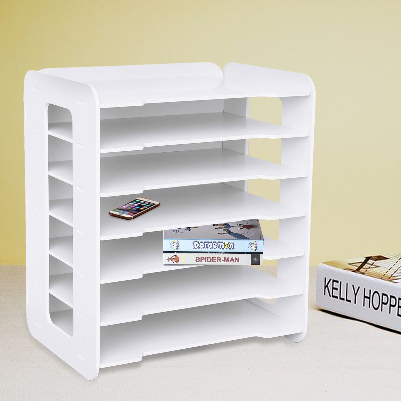 7-tier White Office Desktop Organizers and Accessories Letter Tray ...