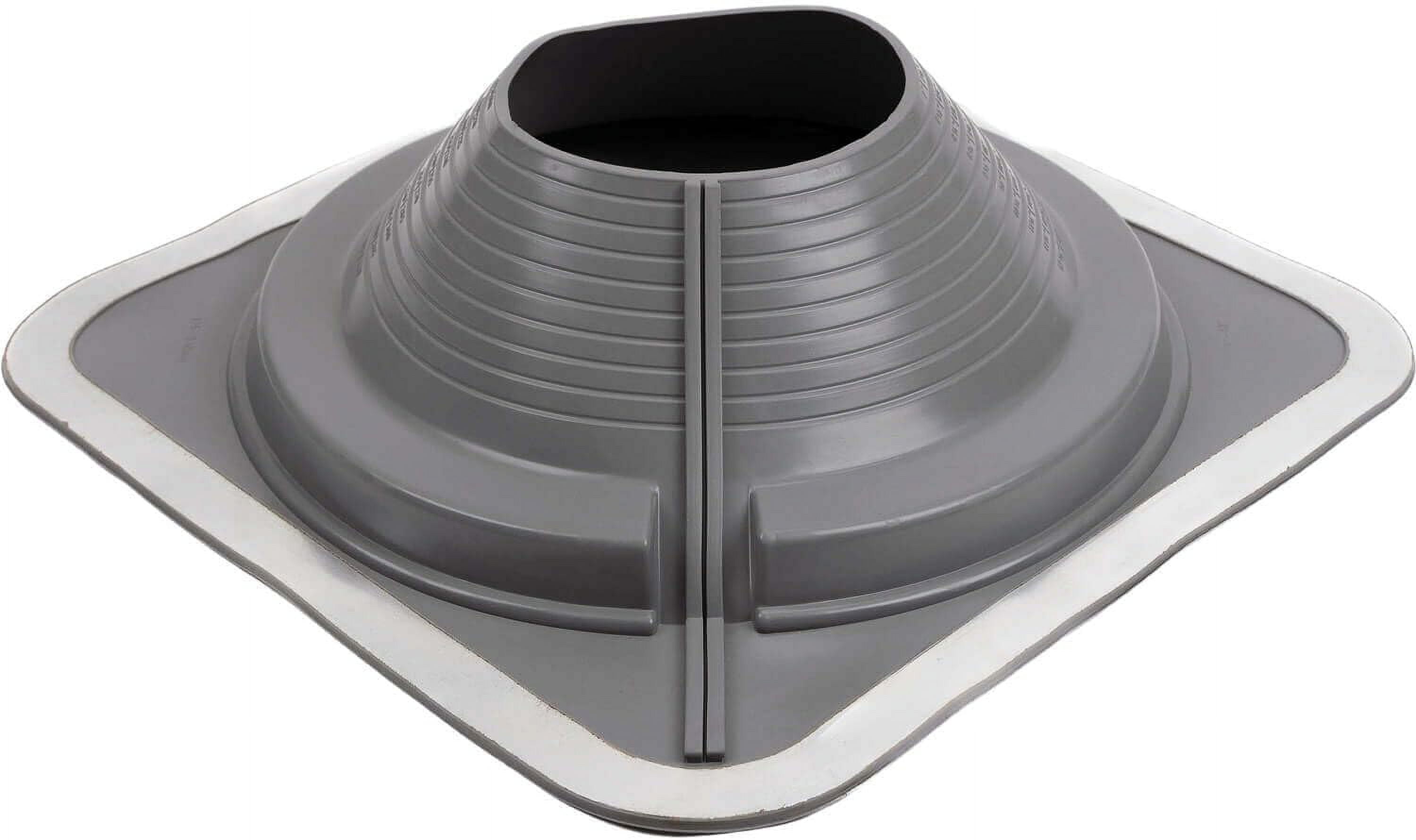 (7" to 13") DEKTITE Square Base Combo Pipe Flashing Boot: Gray EPDM ...