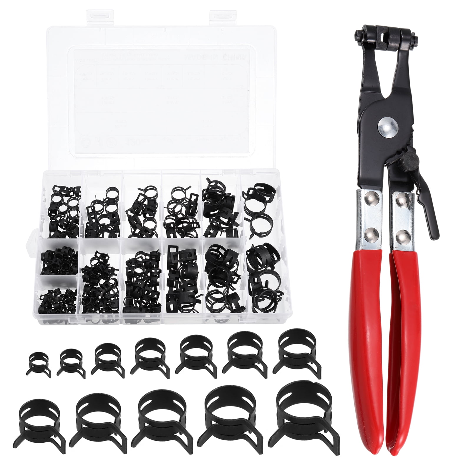 7 to 25mm Spring Band Hose Clamp with Swivel Clamp Plier Kits, Fuel ...
