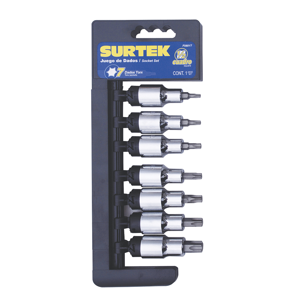 7 torx® Bit Socket Set 1/2” Surtek Box - Walmart.com