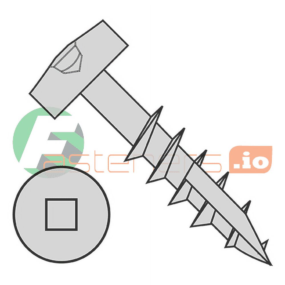 #7 x 1 1/2" Deep Thread Wood Screws / Pocket Hole / Square Drive ...