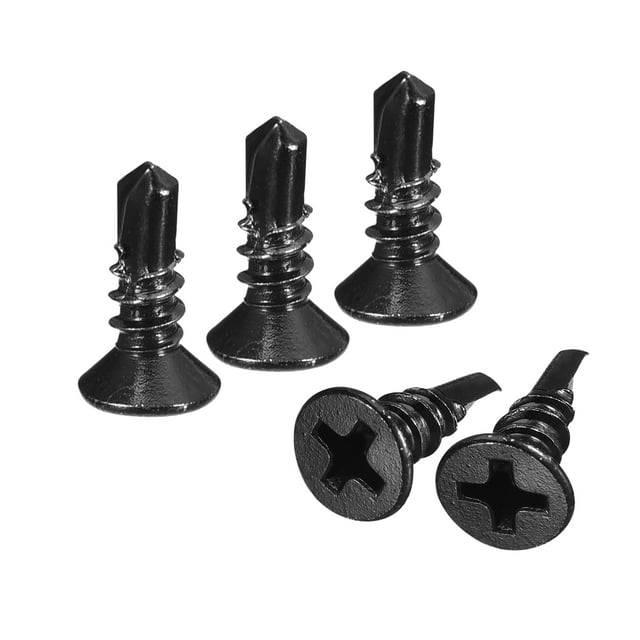 #7 x 1/2" Sheet Metal Screws, 50 Pack 410 Stainless Steel Flat Head ...