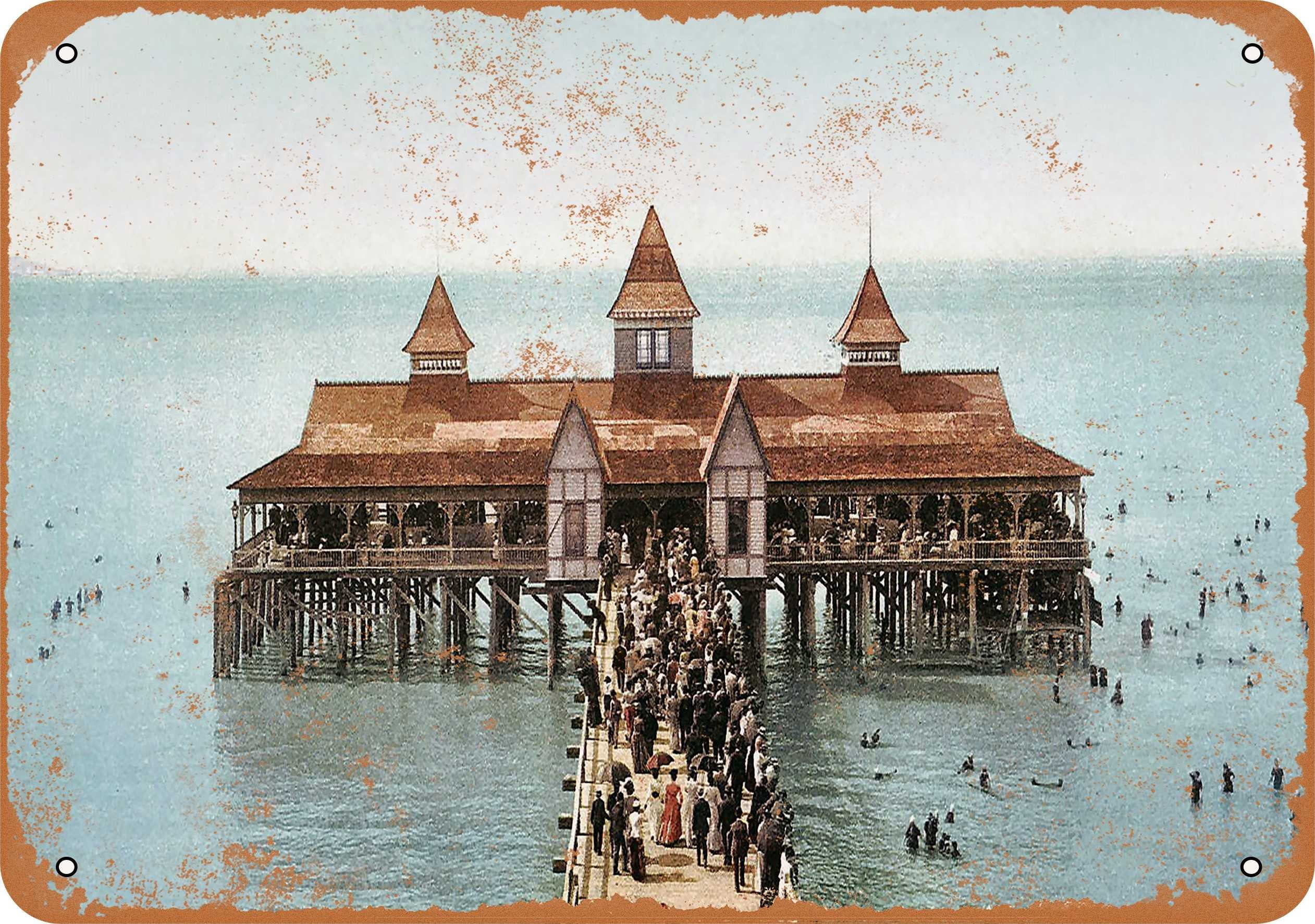 7 x 10 METAL SIGN - 1900 Garfield Bathing Pavilion Salt Lake - Vintage ...