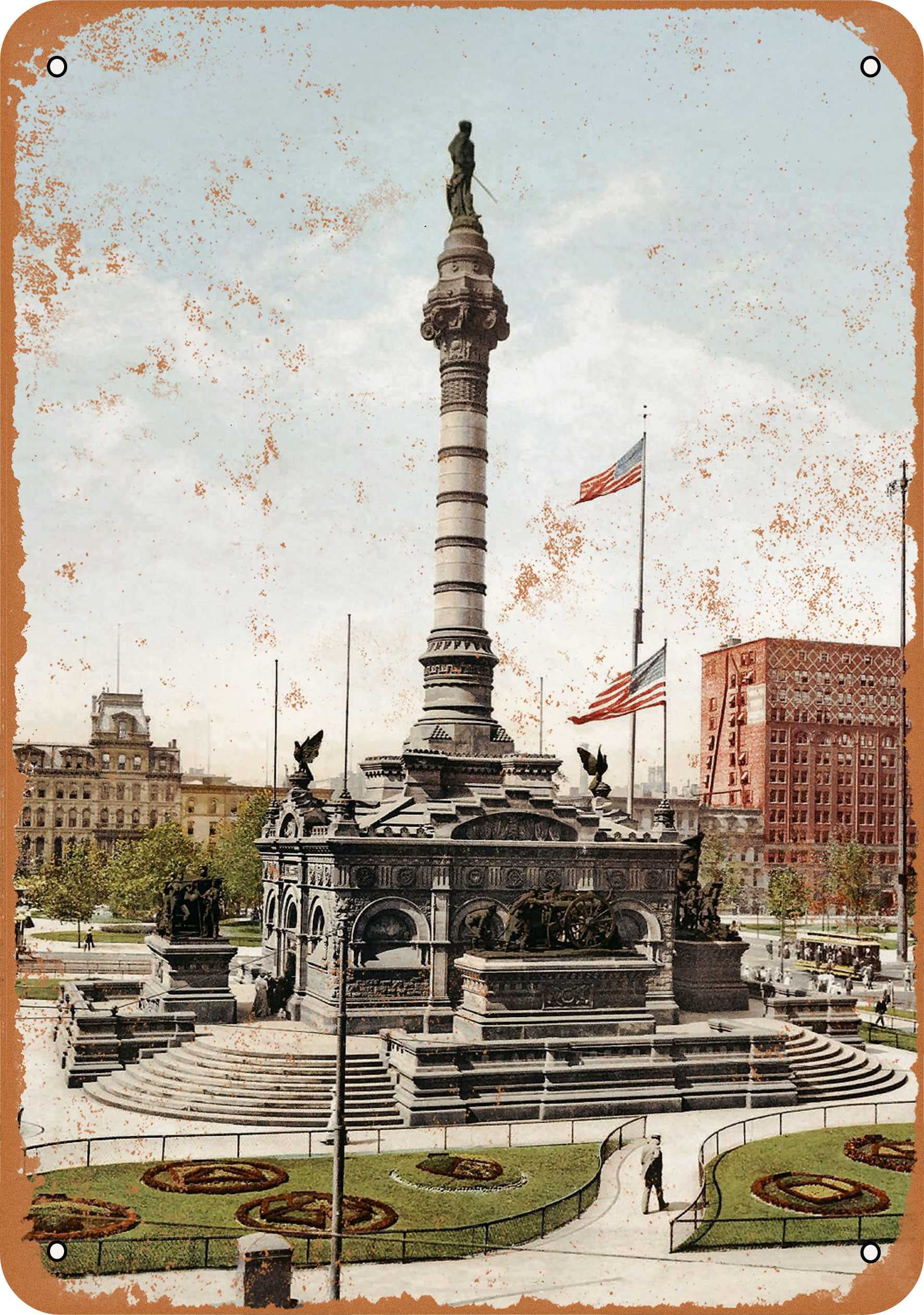 7 x 10 METAL SIGN - 1900 Soldiers and Sailors Monument Cleveland ...