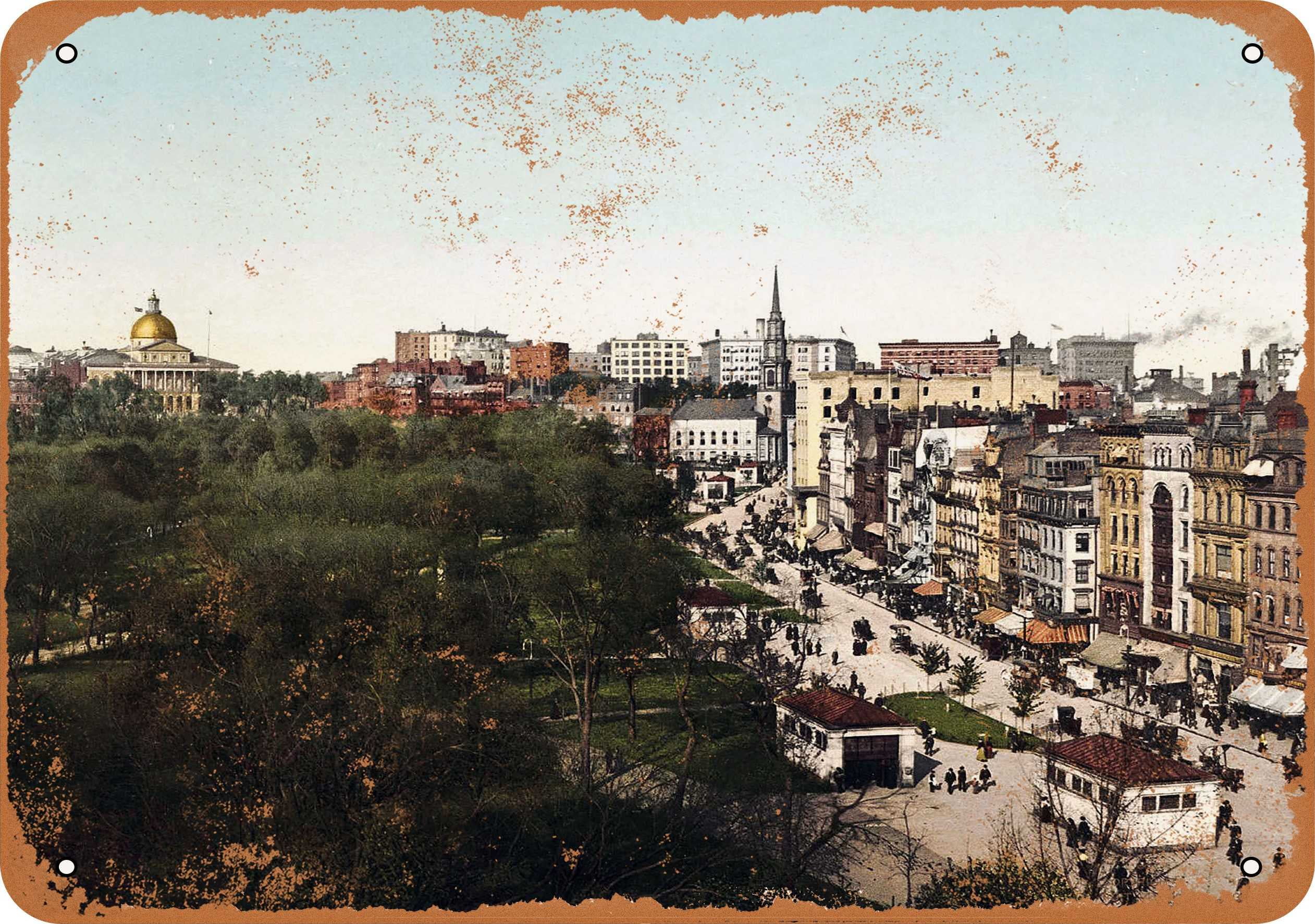 7 x 10 METAL SIGN - 1900 Tremont Square Boston - Vintage Rusty Look ...