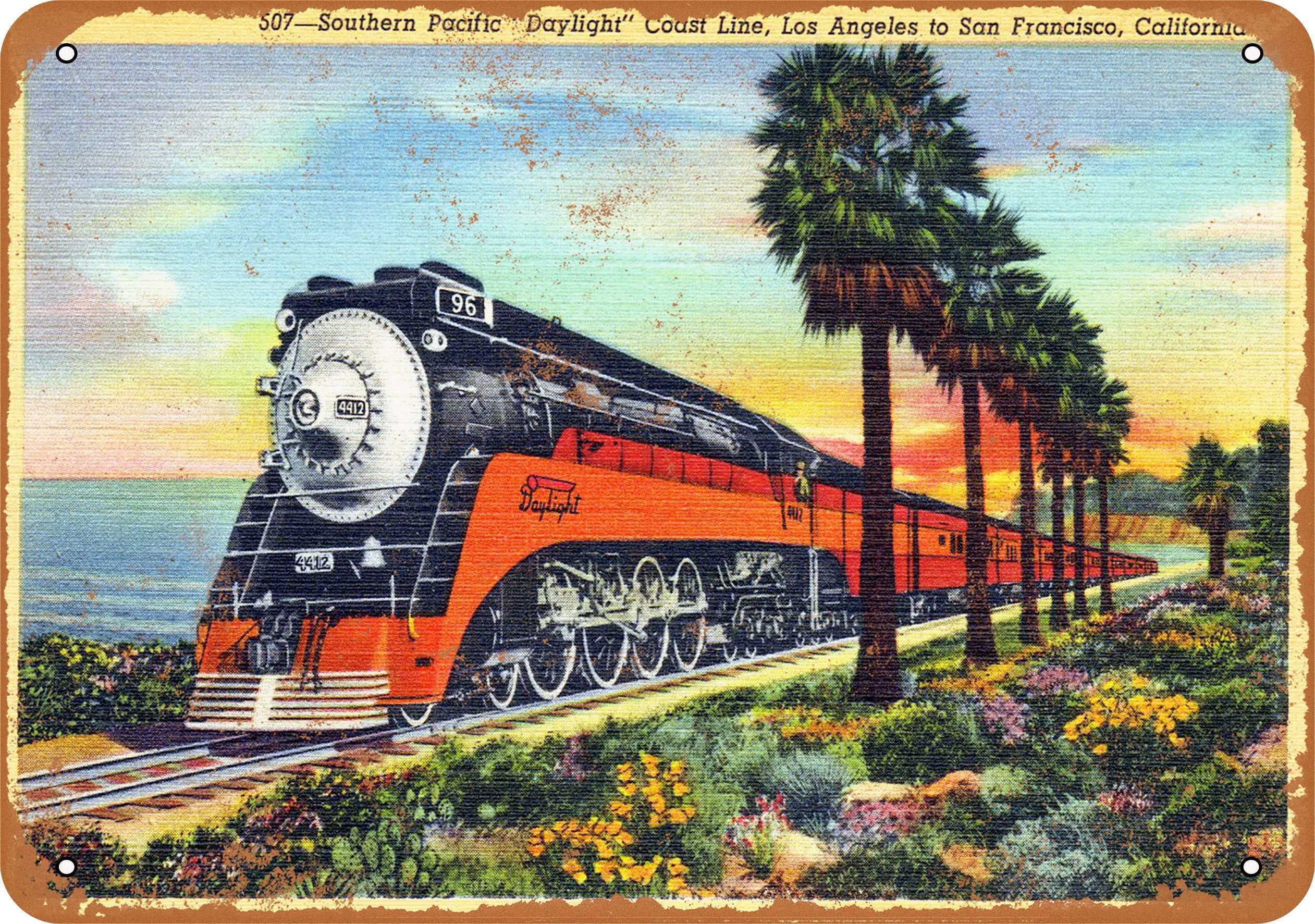 7 x 10 METAL SIGN - 1938 Southern Pacific Coast Daylight - Vintage ...