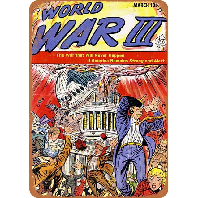 7 x 10 METAL SIGN - 1953 World War III Comic - Vintage Rusty Look ...