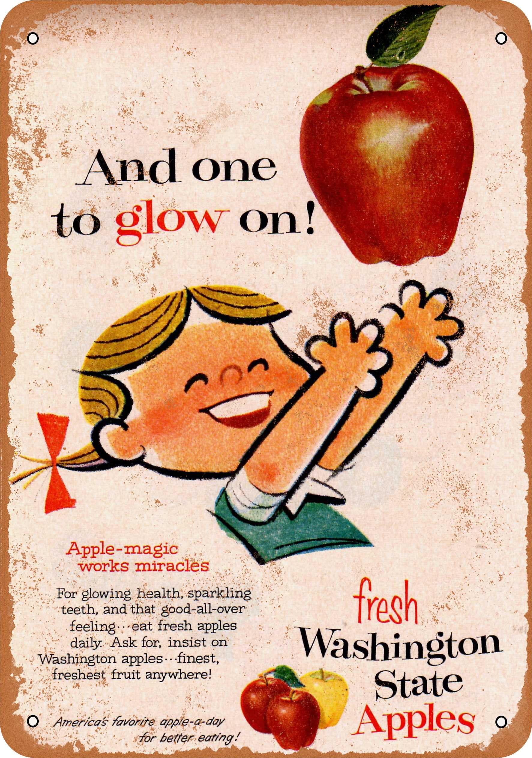 7 x 10 METAL SIGN - 1959 Washington State Apples - Vintage Rusty Look ...