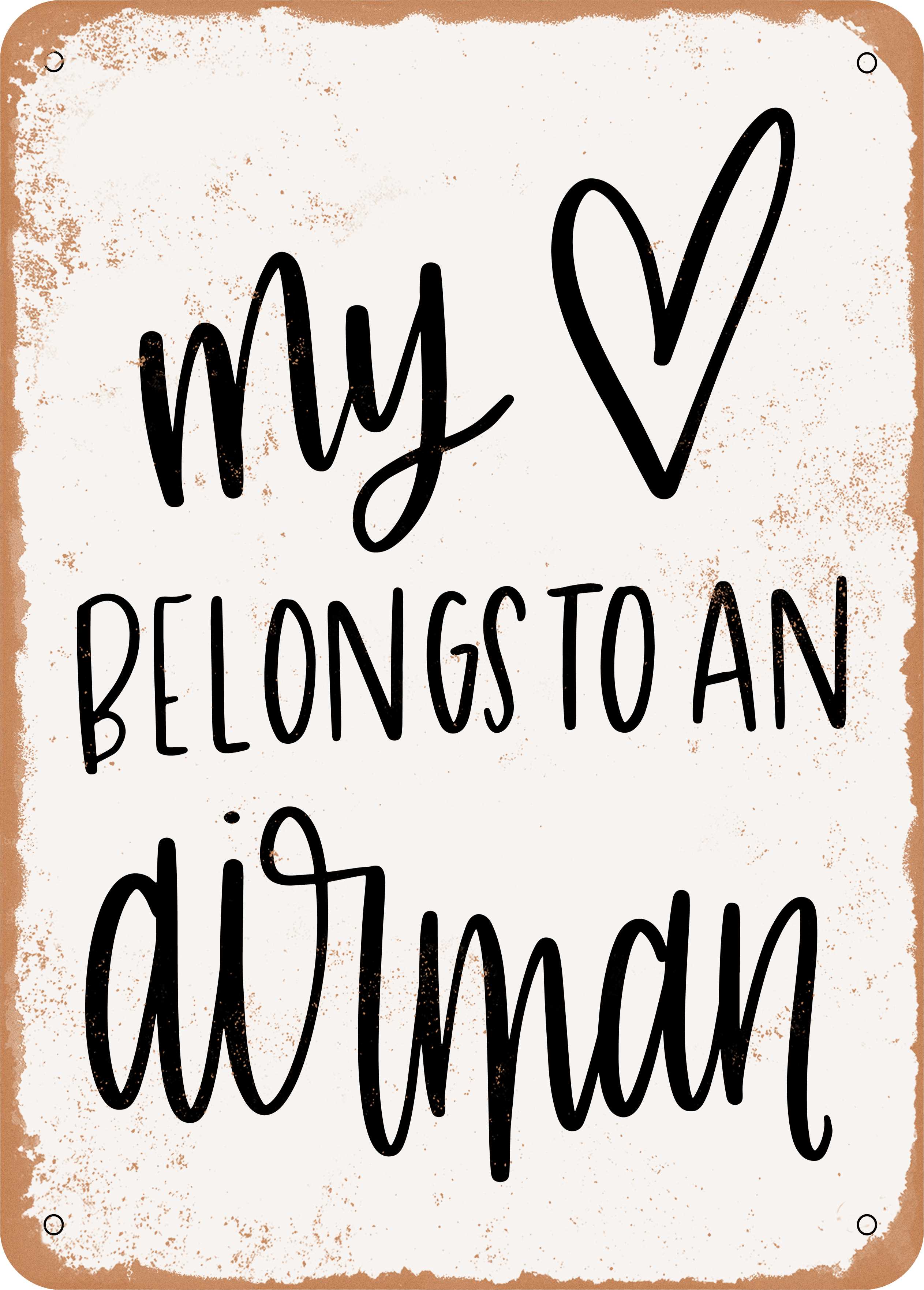 7 x 10 METAL SIGN - Airman - 2 - Vintage Rusty Look - Walmart.com