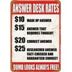 SignMission Z2-Answer Desk 12 x 8 in. Answer Desk Novelty Sign ...