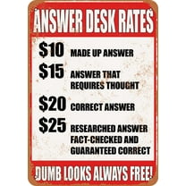 SignMission Z2-Answer Desk 12 x 8 in. Answer Desk Novelty Sign ...
