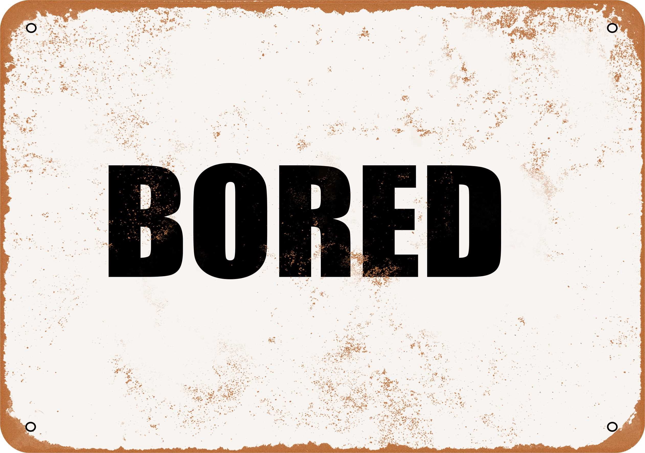 7 x 10 METAL SIGN - BORED - Vintage Rusty Look - Walmart.com
