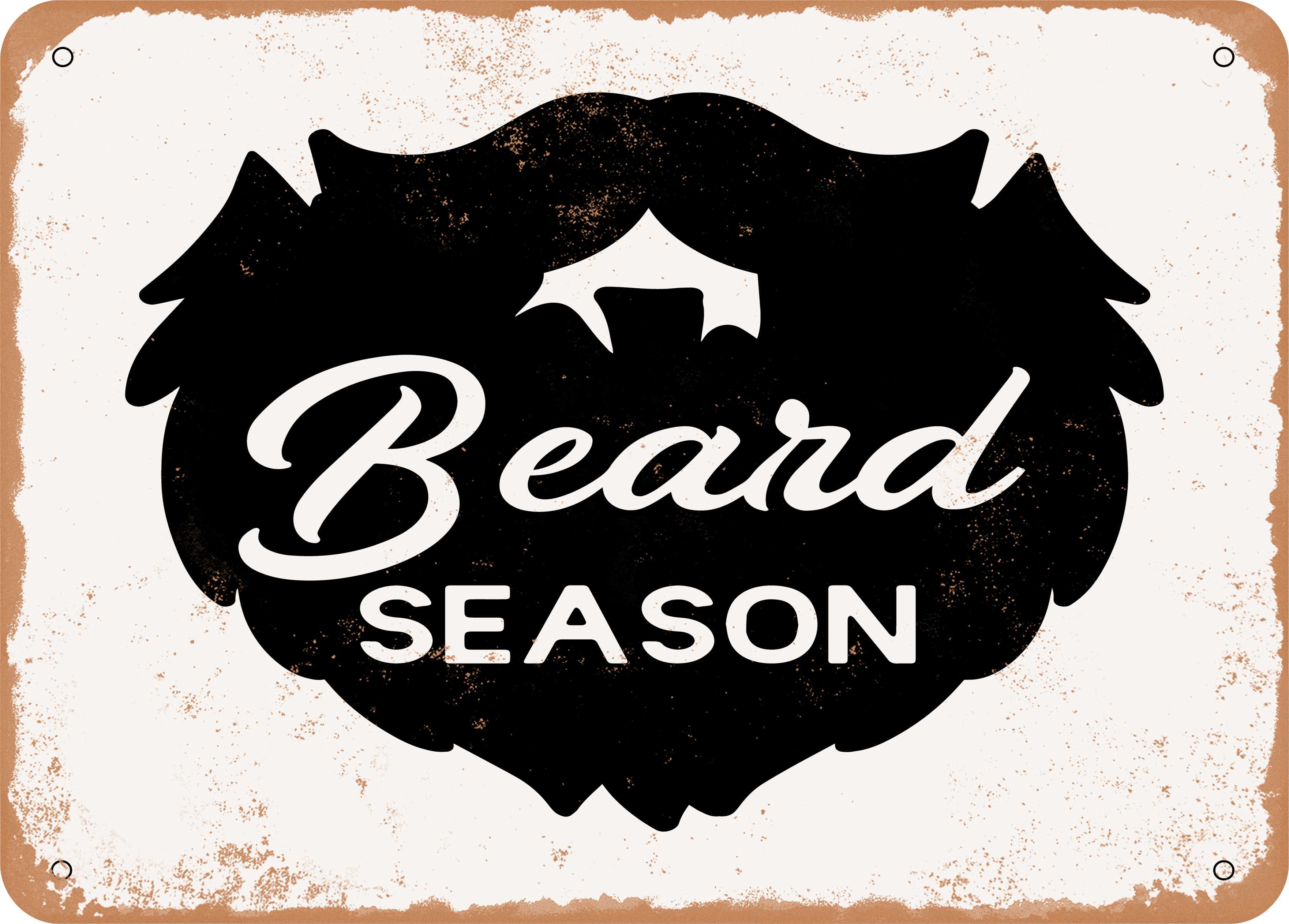 7 x 10 METAL SIGN - Beard Season - 2 - Vintage Rusty Look - Walmart.com