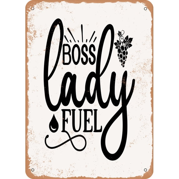 7 x 10 METAL SIGN - Boss Lady Fuel - 2 - Vintage Rusty Look - Walmart.com