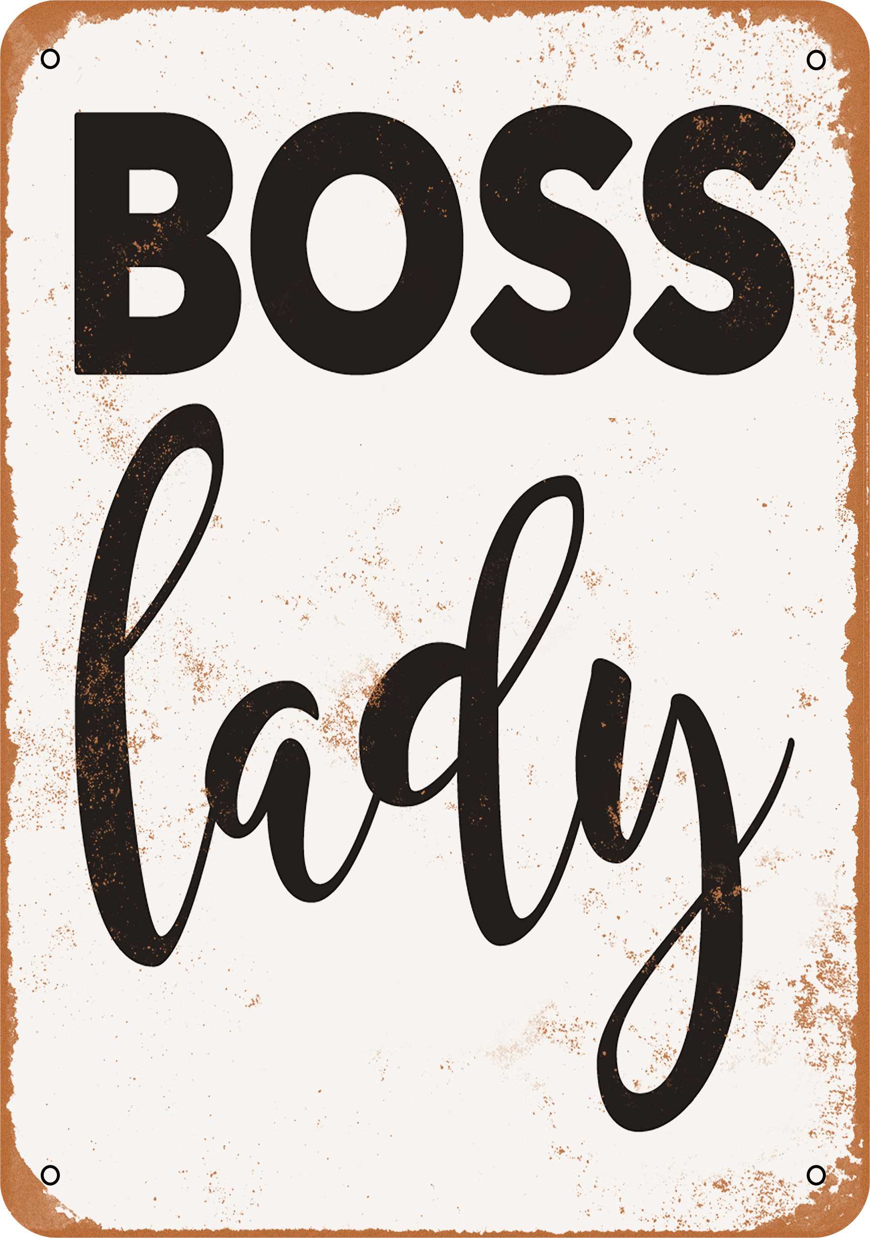 7 x 10 METAL SIGN - Boss Lady - Vintage Rusty Look - Walmart.com